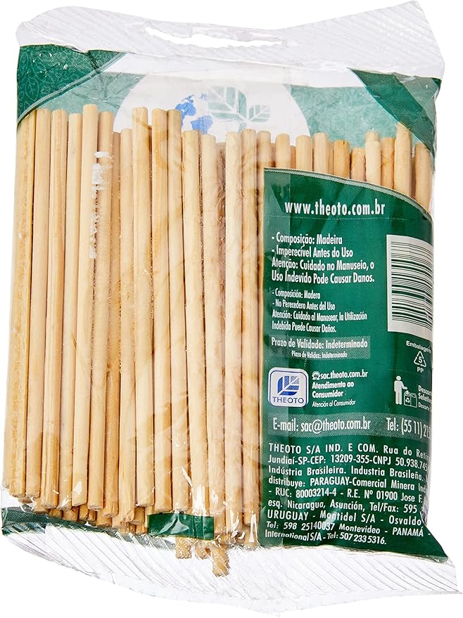 PALITO PIRULITO MADEIRA 9CM PAC C/100 - Ângulo Embalagens