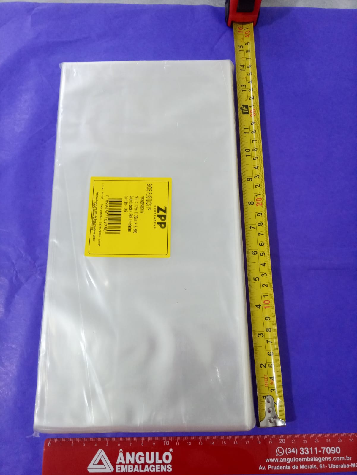SACO PP 17 X 35 0,06 KG PC C/1KG APROX C/ 280 UNIDADES - Ângulo Embalagens