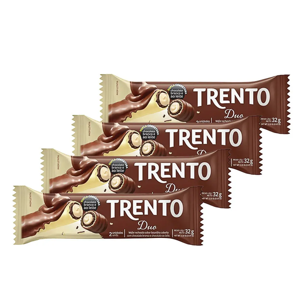 CHOCOLATE BISC.TRENTO W.CHOC DUO 32G - Ângulo Embalagens