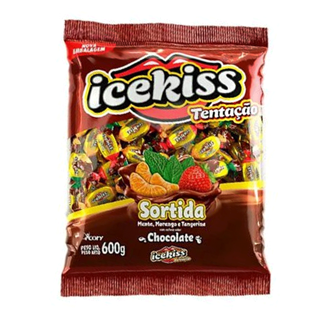 BALA ICEKISS TENTACAO SORTIDA 500GR - Ângulo Embalagens