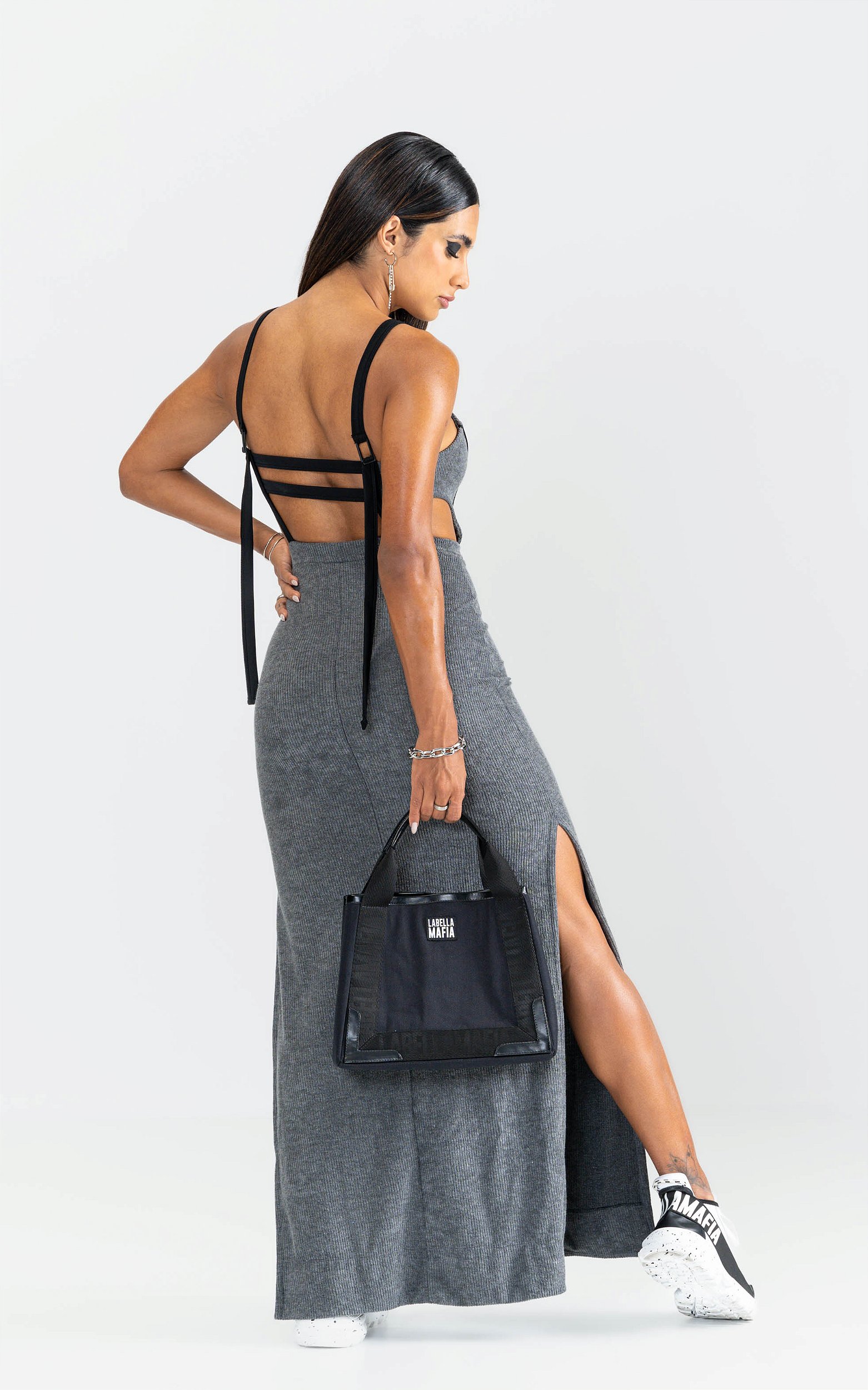 Vestido Stone Labellamafia Cinza - Lançamentos e novidades da MARIA GUEIXA