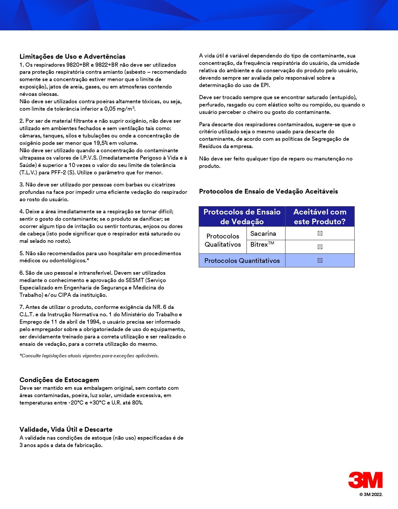 Máscara de Proteção Respiratória Dobrável 3M™ 9820+BR PFF-2(S) CA41514 ...
