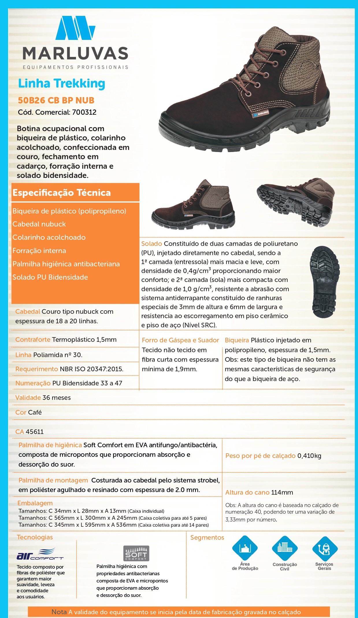 Botina Nobuck Café Bico De Pvc New Prime Marluvas CA45611 50B26-CB-BP ...