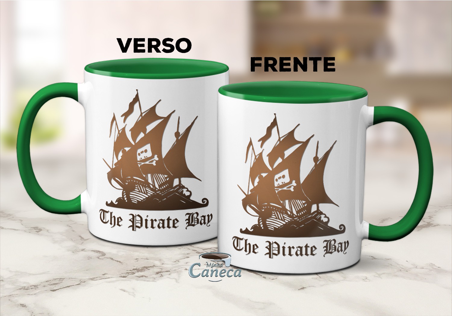 Caneca The Pirate Bay Logo Oficial Presente Geek Torrent - Minha Caneca