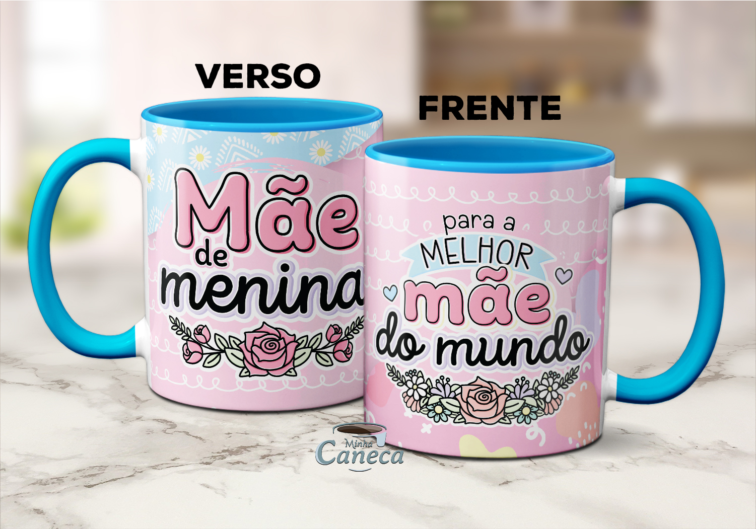Caneca Dia Das Mães Mãe De Menina Presente Para Melhor Mãe Minha Caneca