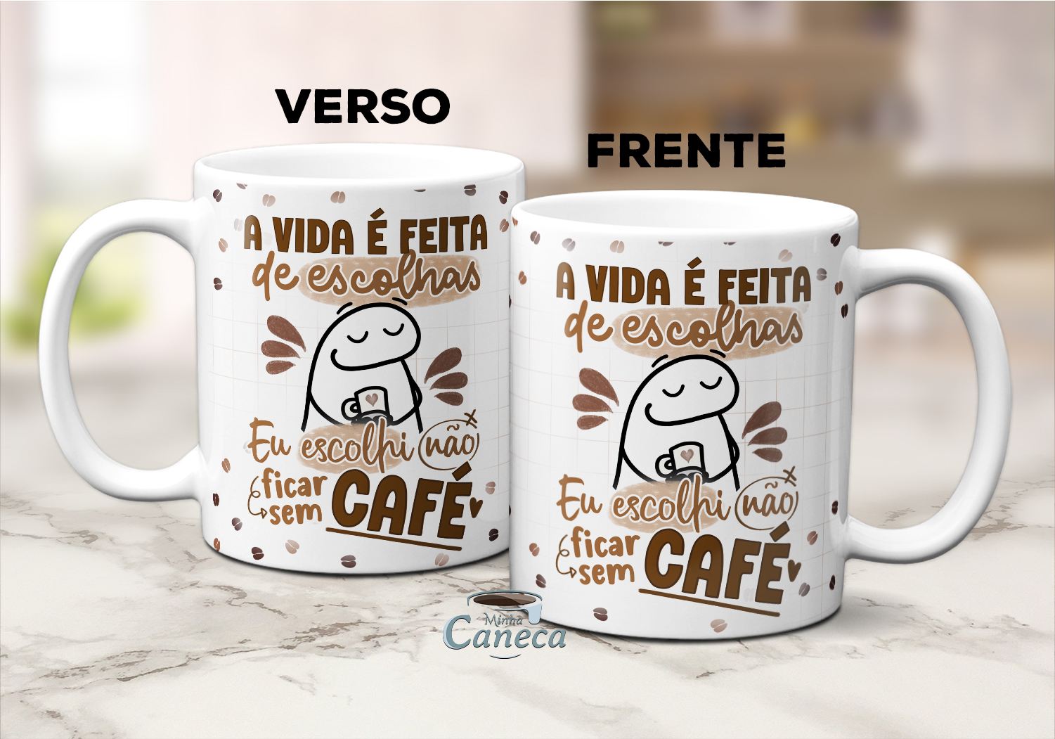 Caneca Flork A Vida É Feita De Escolhas: Não Ficar Sem Café - Minha Caneca