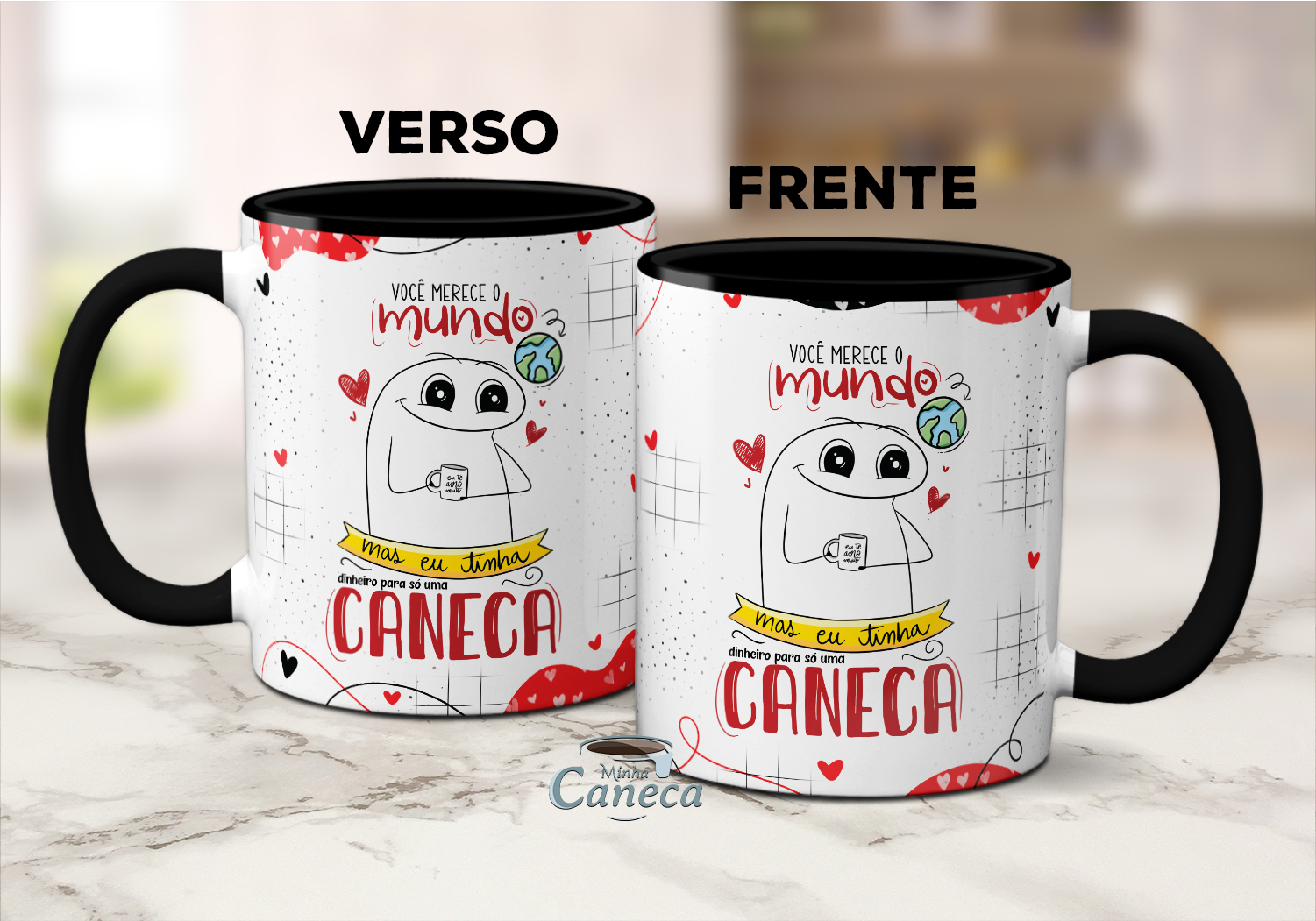 Caneca Flork Daria O Mundo Mas Só Tinha Dinheiro Pra Caneca - Minha Caneca