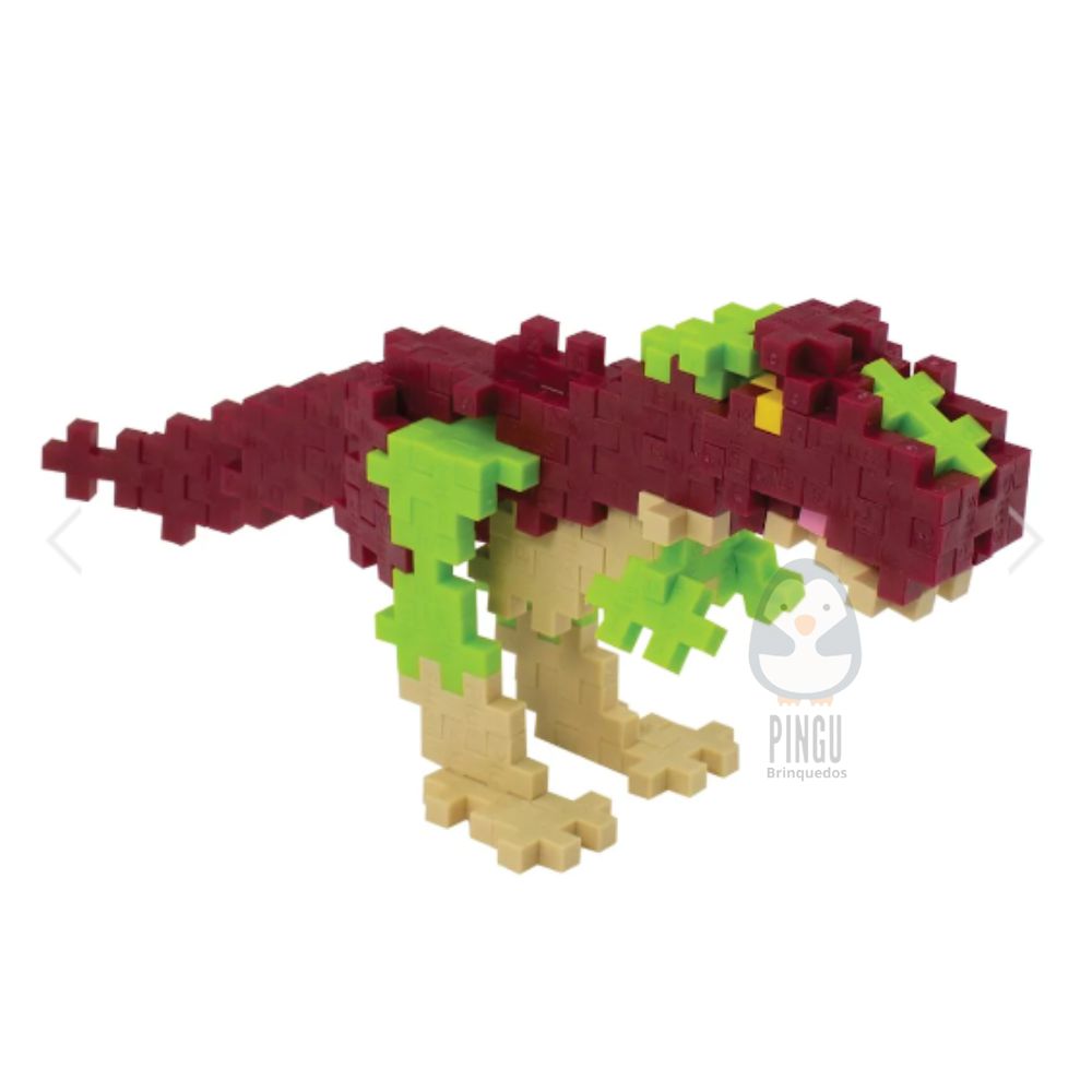 Mini Peças de Montar 100p - T-Rex Tube - Plus-Plus - Pingu Brinquedos