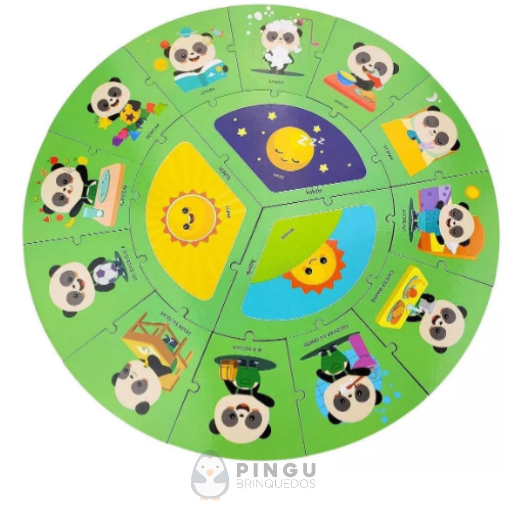 Babebi - quebra cabeça sequência lógica minha rotina 15 peças - Pingu ...