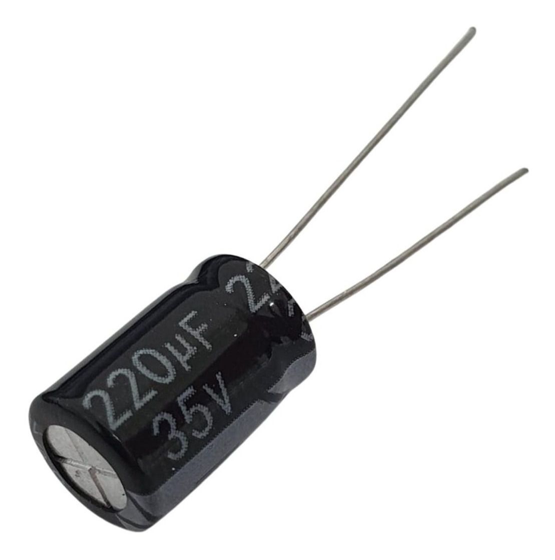 Capacitor eletrolítico 220uF 35V 105°C - Elco 35V 220mF - Smartcomp seu fornecedor confiável ...
