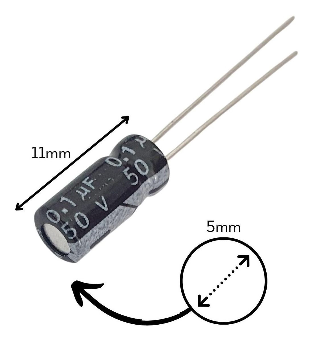 Capacitor Eletrolítico 0,1uF / 50V - 10 Peças - Smartcomp seu ...