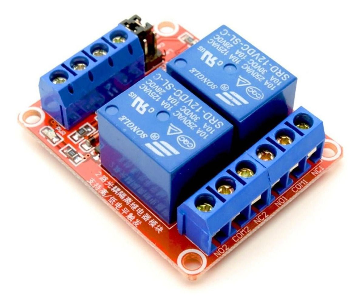 Módulo Rele 12V 10A 2 Canais Com Borne Kre - Smartcomp seu fornecedor ...