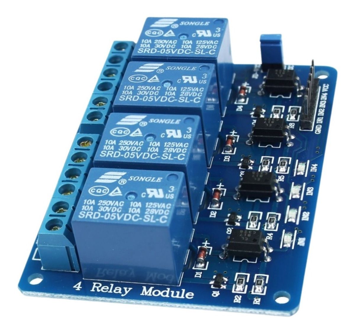 Módulo Rele - 4 Canais - 5V/10A - Smartcomp seu fornecedor confiável ...