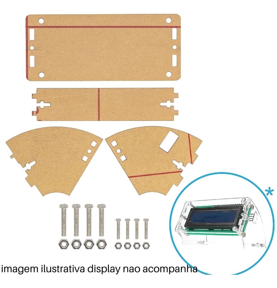 Suporte Para Display Lcd 16X2 - Acrilico - Smartcomp seu fornecedor ...