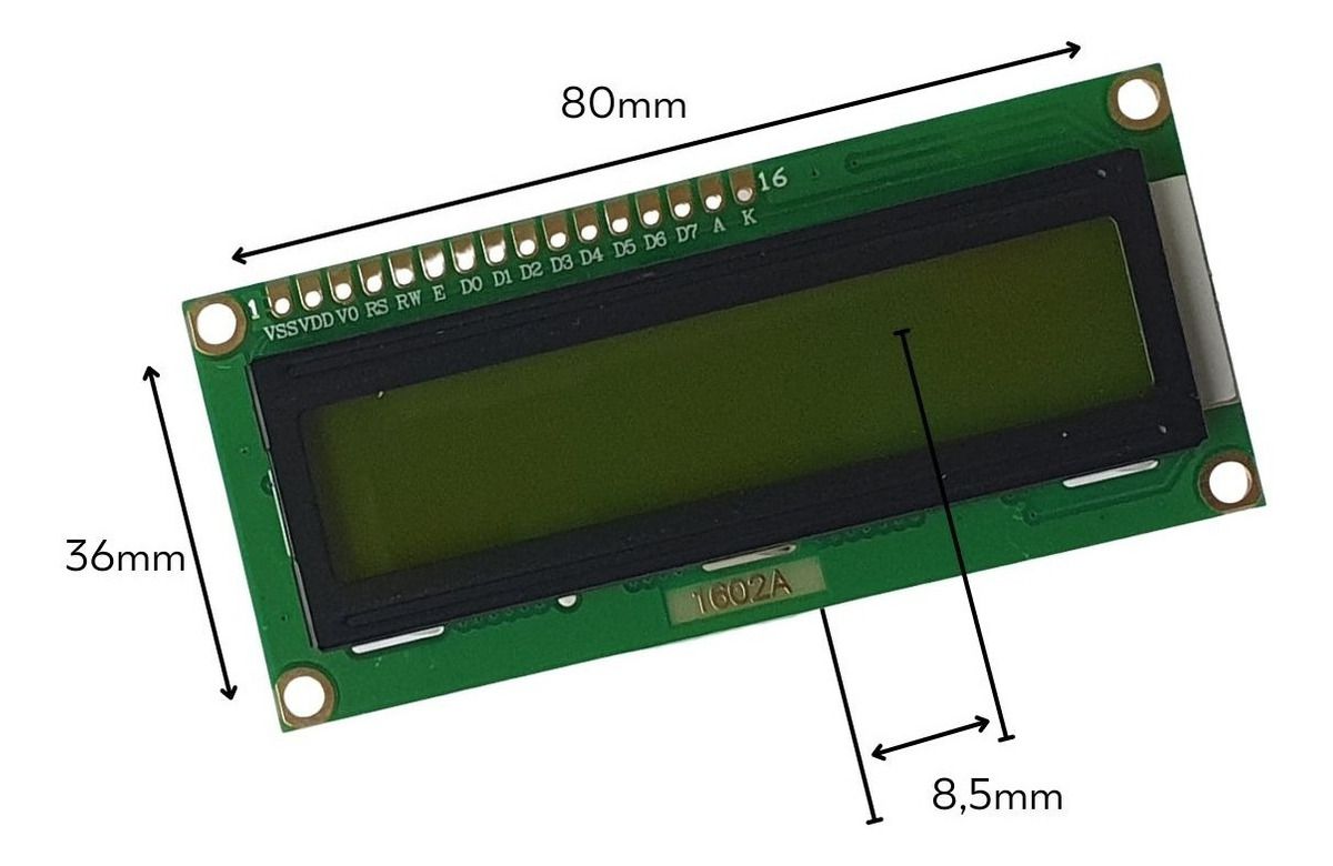 Display Lcd 16x2 Backlight Verde Smartcomp Seu Fornecedor Confiável