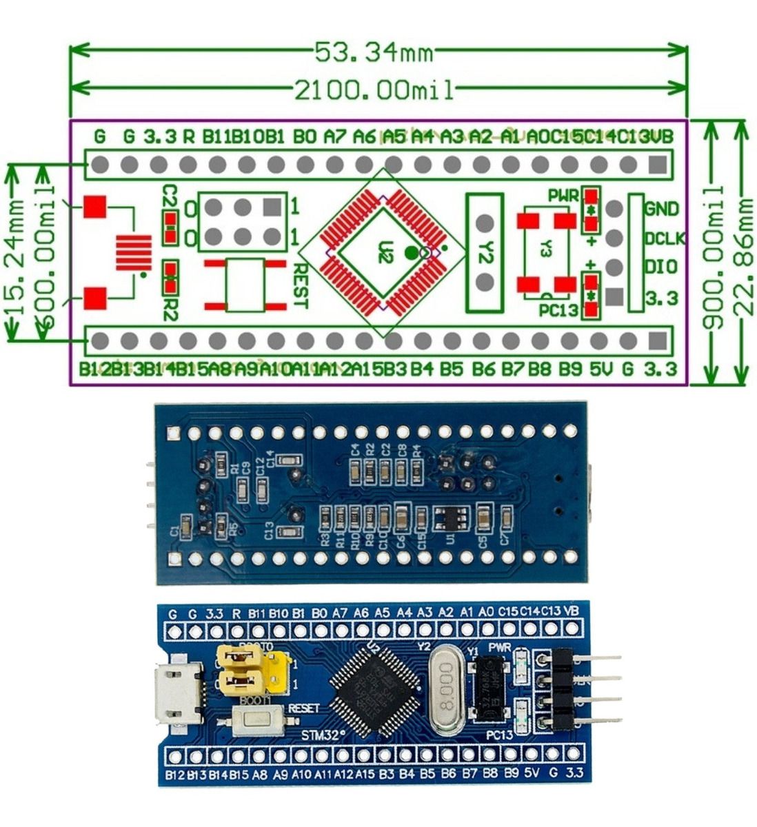 Placa de Desenvolvimento ARM STM32 - STM32F103C8T6 - Smartcomp seu ...