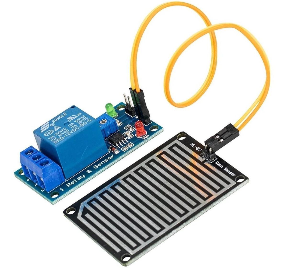 Sensor De Chuva E Umidade HL-83 Com Acionamento Relé 12V - Para Arduino ...