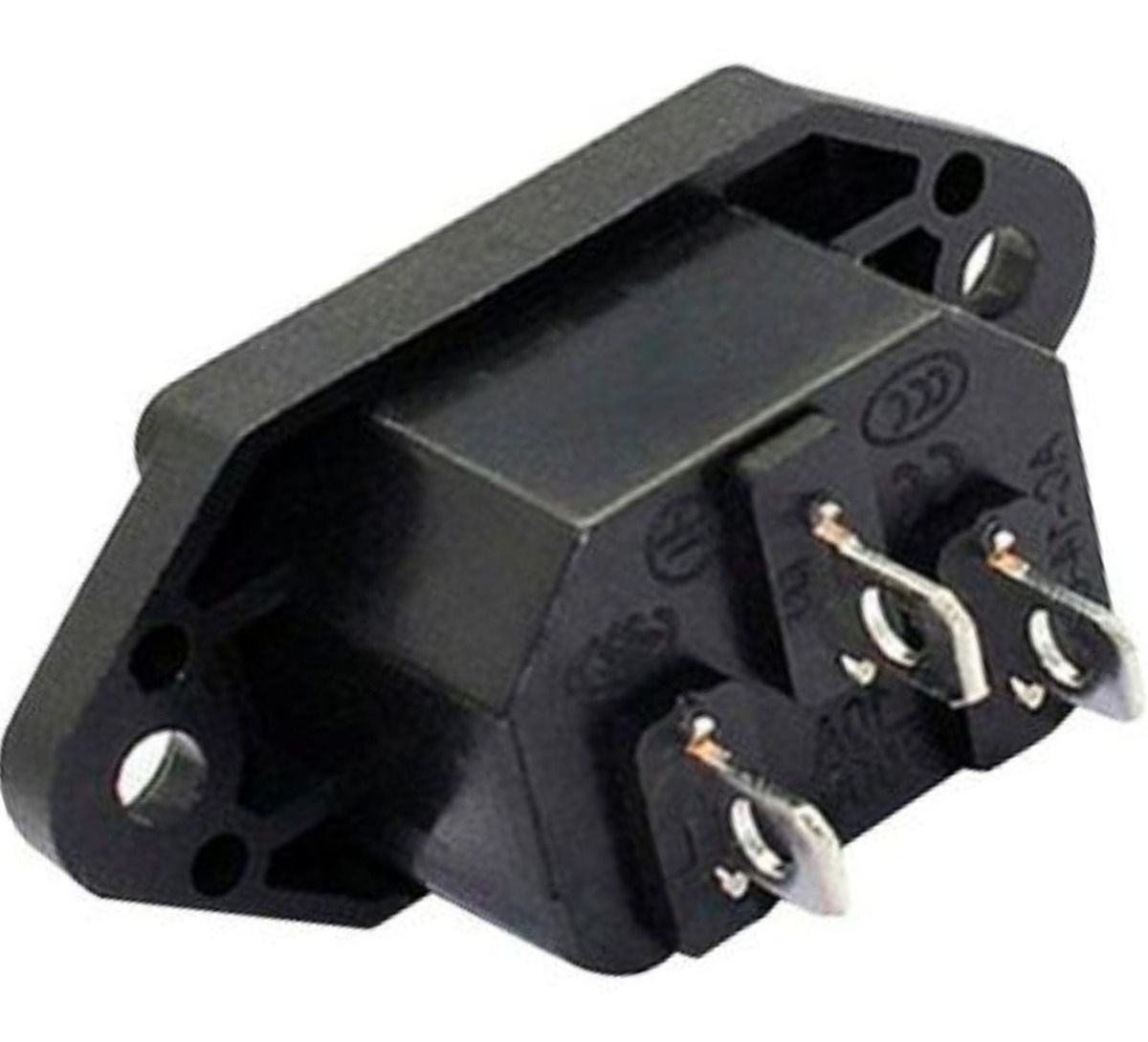 Tomada Tripolar Macho 3 Pinos Para Painel AS-02 250VAC 10A - Smartcomp ...