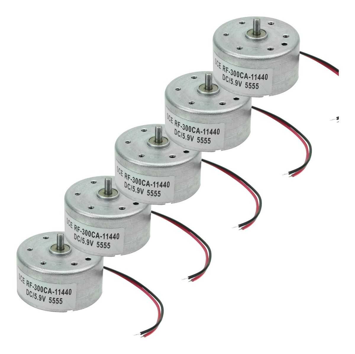 Motor RF-300 Para Robótica Arduino Dvd PS 5.9V (Eixo 3mm) - 5 Peças ...