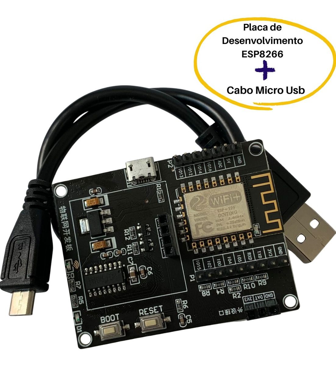 Módulo Wifi Esp8266 Iot Usb 12f Para Oled E Dth11 + Cabo - Smartcomp seu fornecedor confiável ...