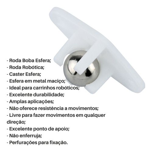 Esfera Deslizante Metálica W420 - 5 Peças - Smartcomp seu fornecedor ...