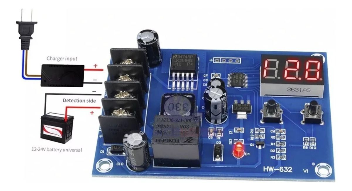 Módulo Controle De Carga Para Bateria 12v A 24v - HW-632 - Smartcomp seu fornecedor confiável ...