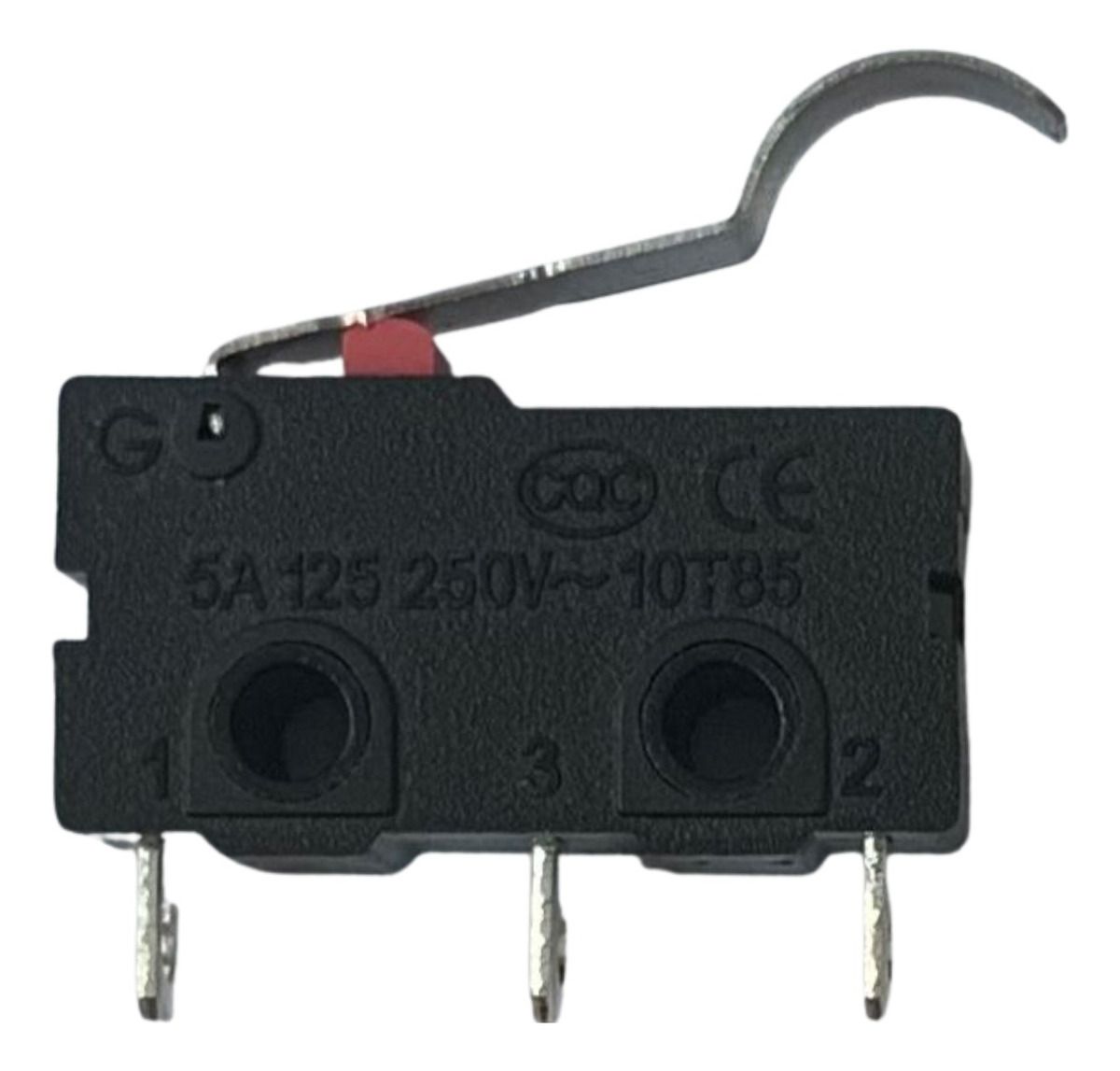 Chave Micro Switch Kw11-3z-3 3t 5a 250v Haste com Curva 20mm - 10 Peças ...