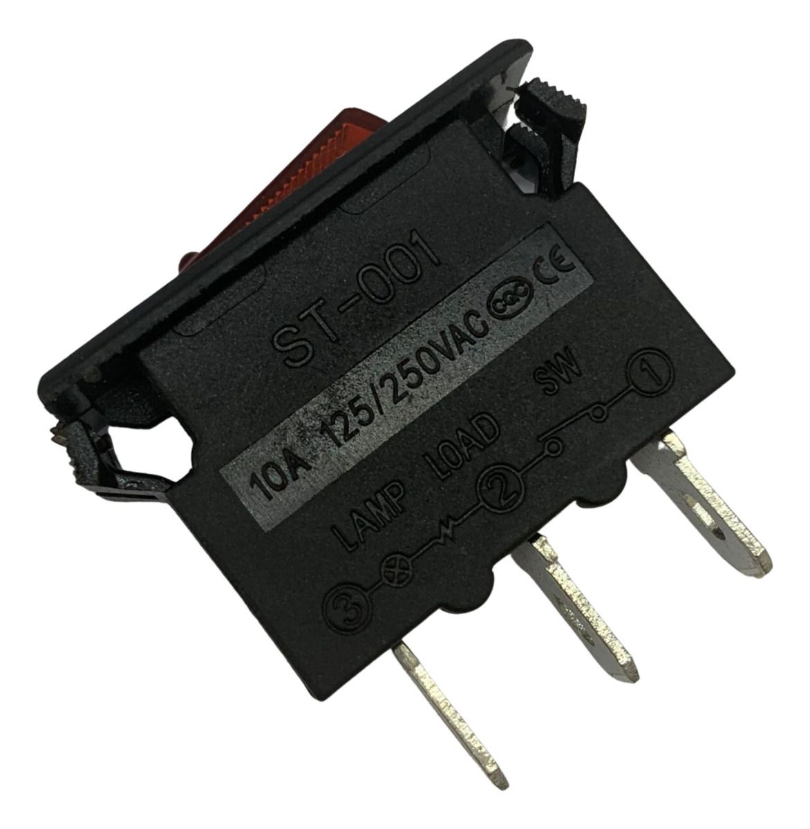 Chave Interruptor Disjuntor St-001 10a 125/250vac Com Led Vermelho ...