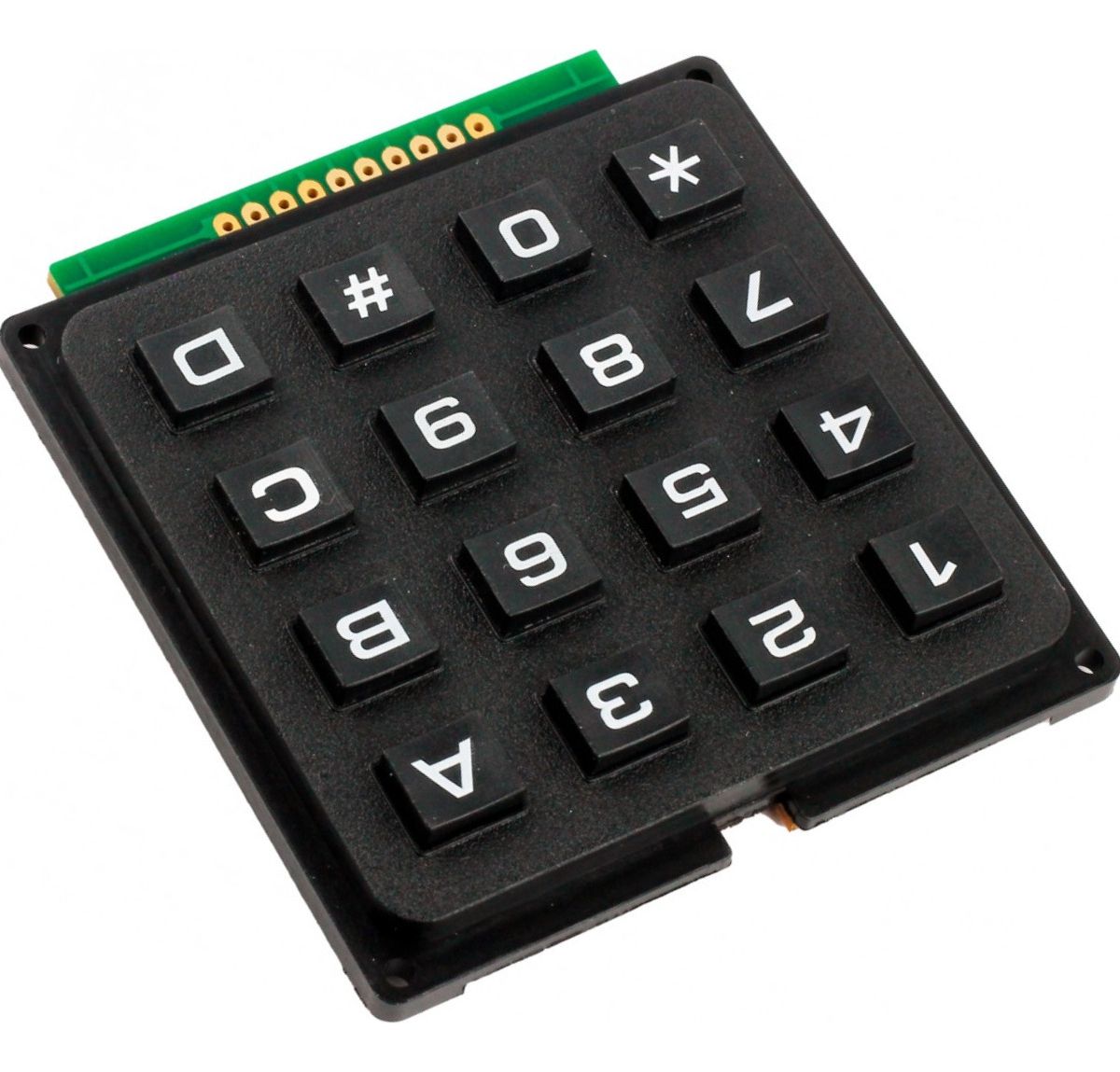 Modulo Teclado Matricial 16 Karet Teclas Alfanumérico 4x4 Arduino ...