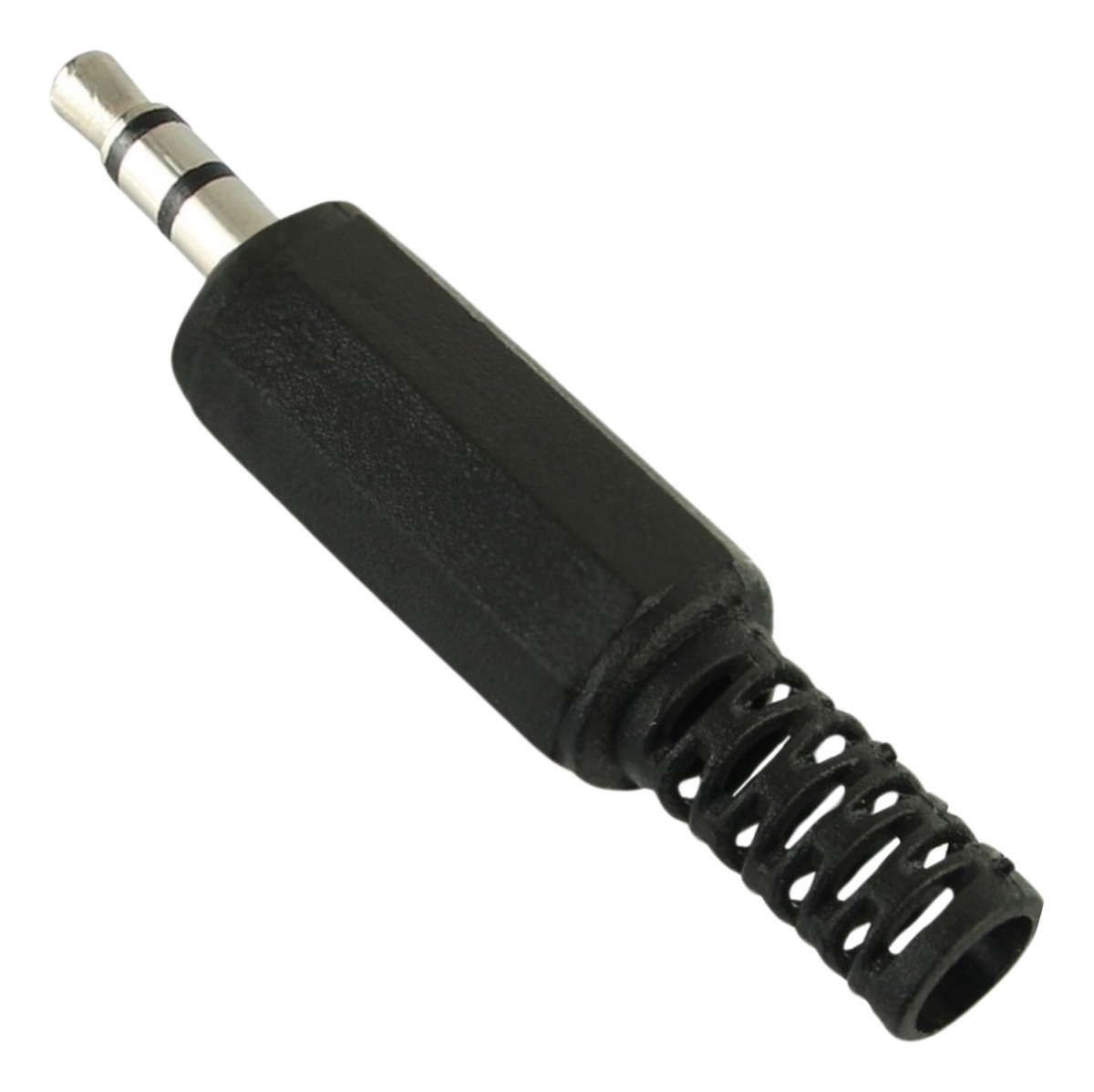 Kit 10 Plug Conector P2 Stereo Plastico Preto 3,5mm para Cabo ...
