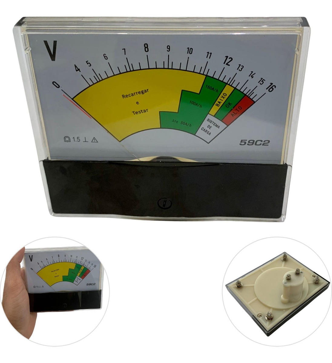 Voltímetro Analógico Modelo 59C2-16V (3116) - Smartcomp seu fornecedor ...