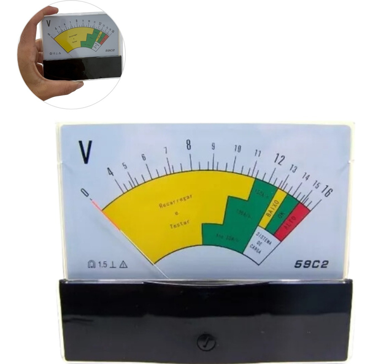 Voltímetro Analógico Modelo 59C2-16V (3116) - Smartcomp seu fornecedor ...