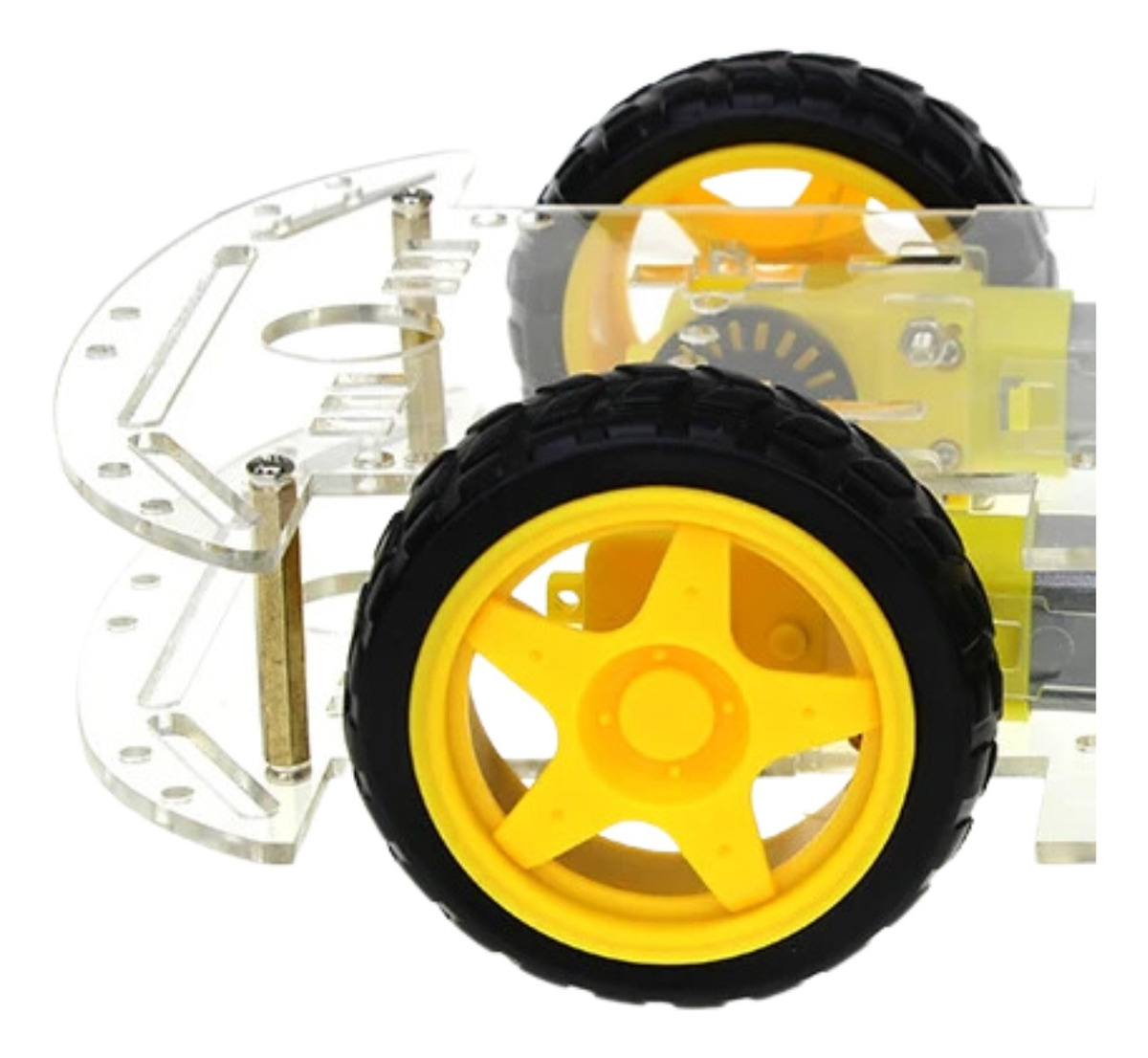 Kit Chassi Duplo 4wd Carro Robô Brinquedo Compatível Arduino Robótica ...