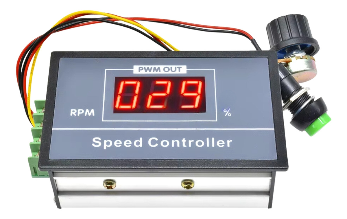Módulo Controlador De Velocidade Para Motores Pwm 6-60v 20a Com Display ...