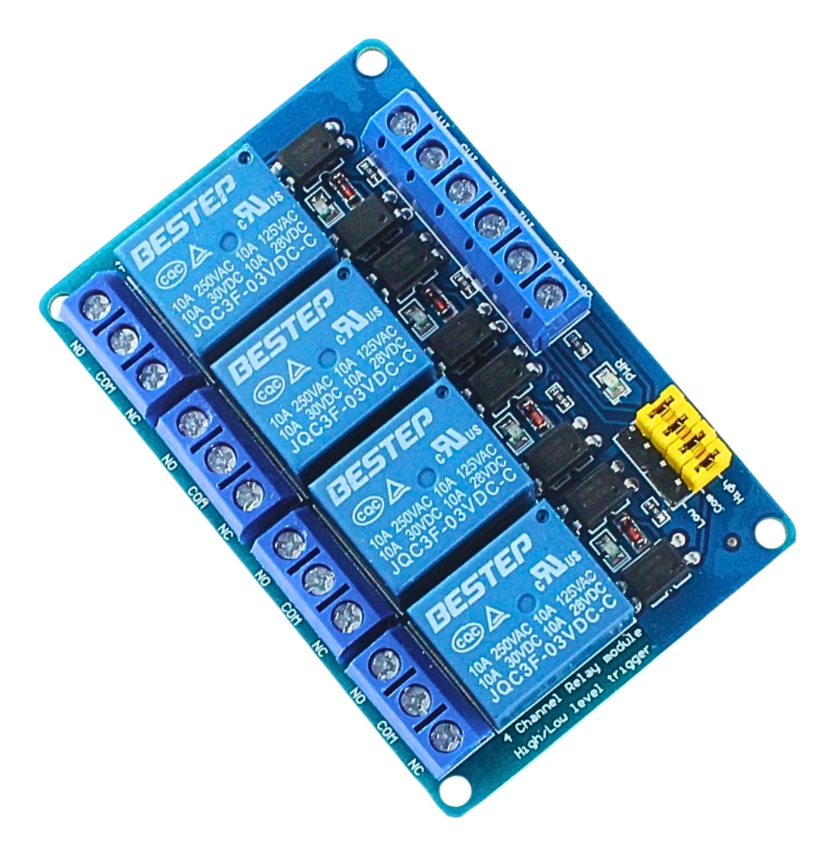 Módulo Rele 3v 10a 4 Canais Com Borne Kre Para Esp32 - Smartcomp seu fornecedor confiável ...