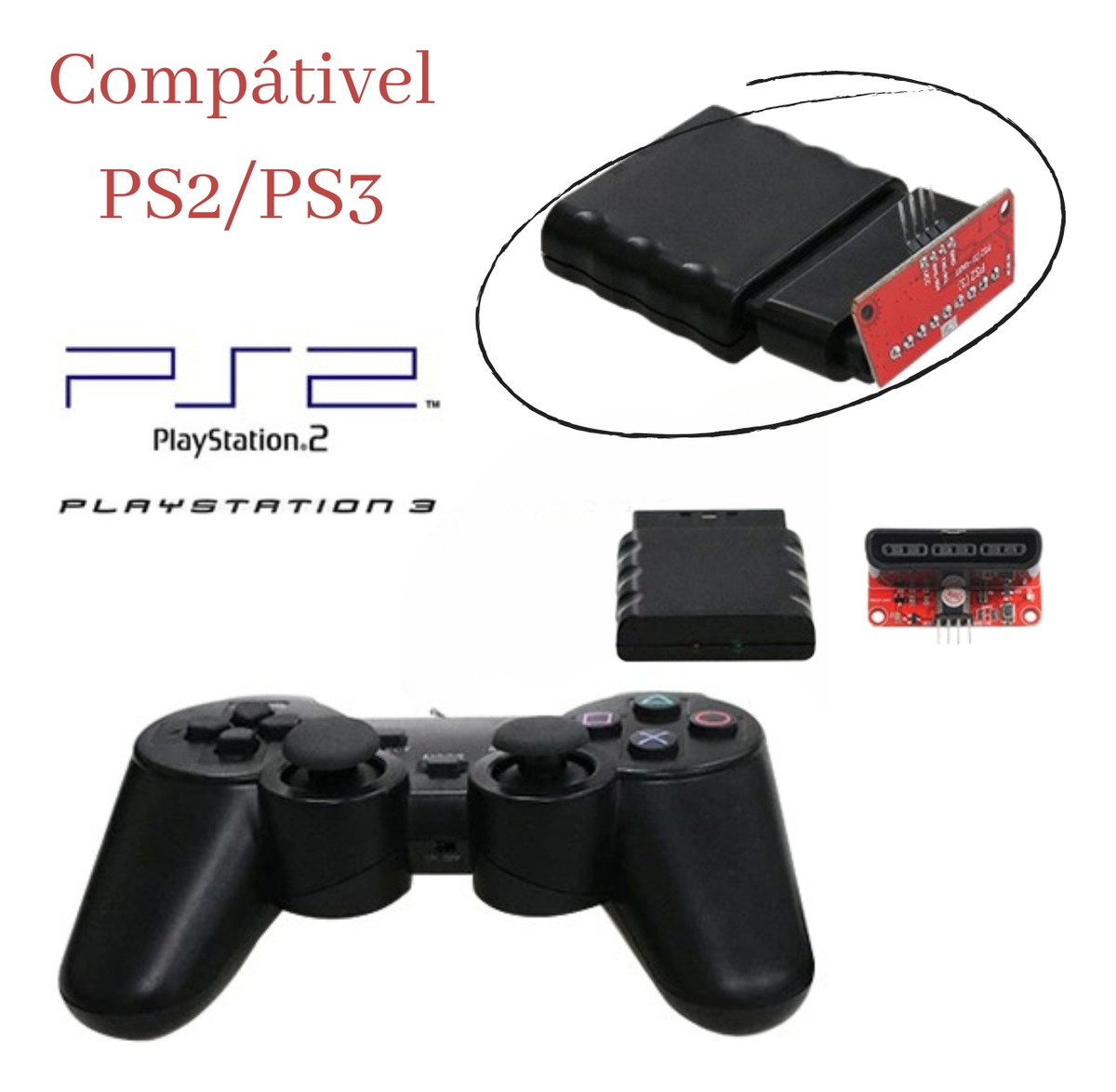 Adaptador Ps2 Spi Controle Ps2 Ps3 Sem Fio Para Arduino - Smartcomp seu ...