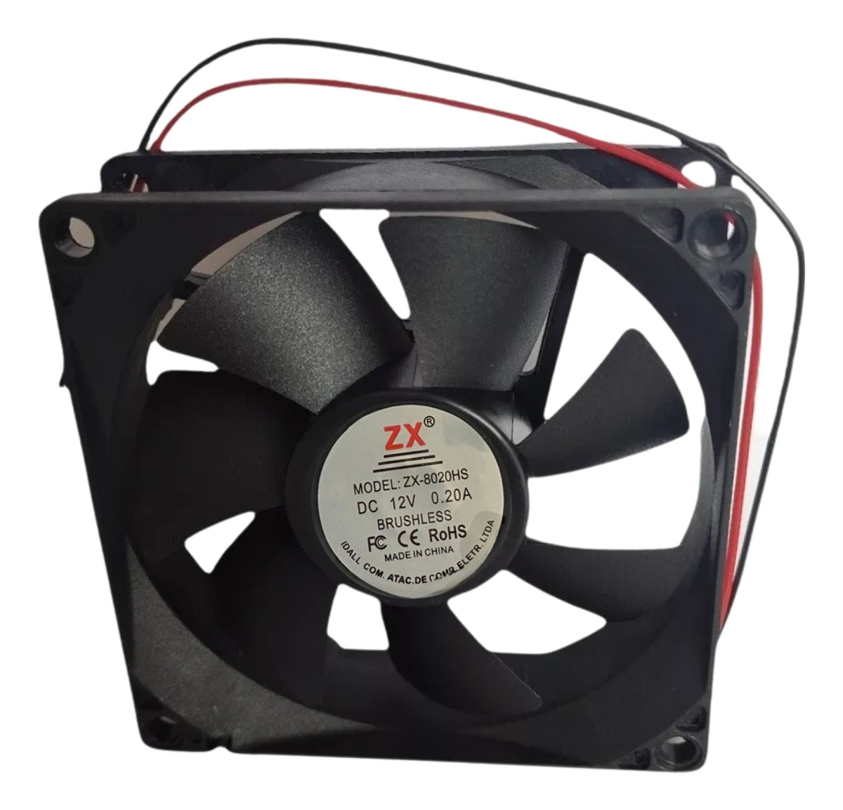 Micro Ventilador Cooler Calor Ventoinha 80x80x20mm 12v Para Arduino ...