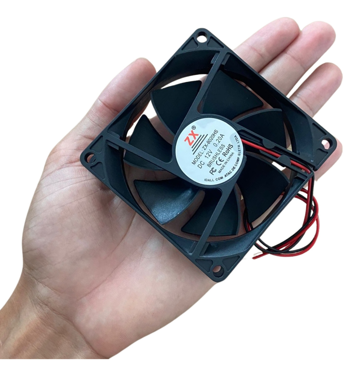 Micro Ventilador Cooler Calor Ventoinha 80x80x20mm 12v Para Arduino ...