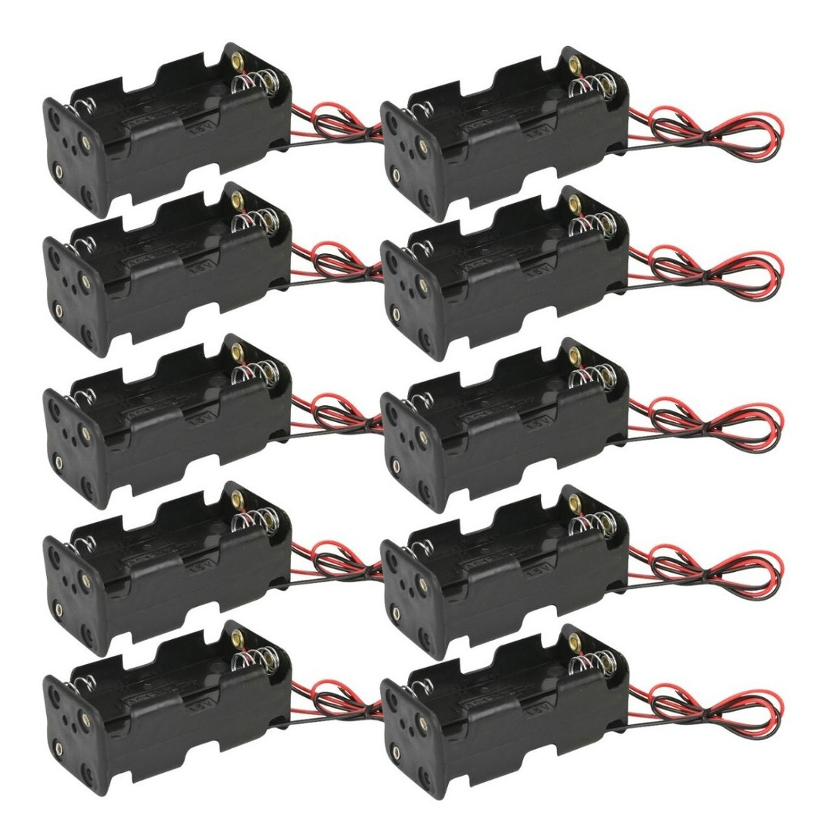 Suporte para 4 Pilhas AA com Fios Preto – Ideal para Arduino ...