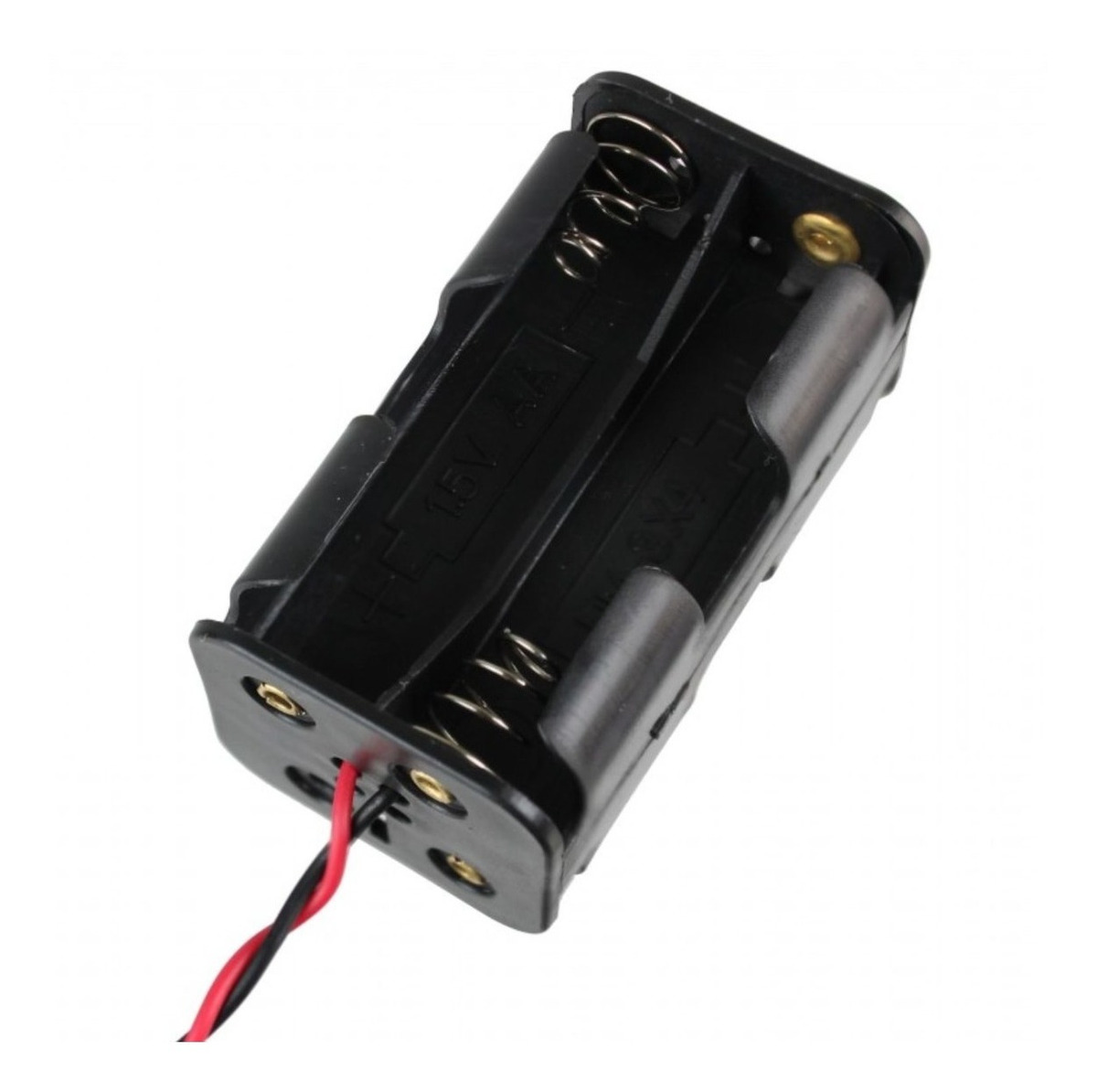 Suporte para 4 Pilhas AA com Fios Preto – Ideal para Arduino ...