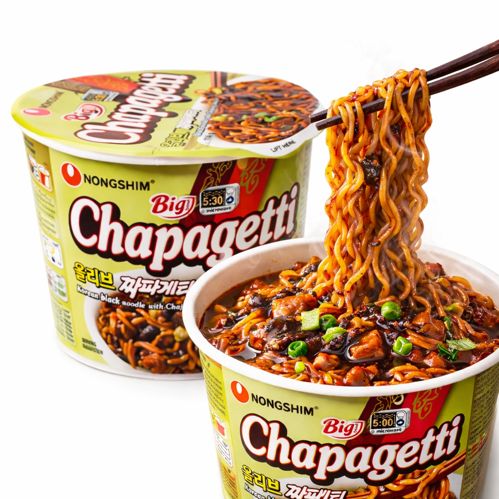 Lamen Chapagetti Soja Preta Coreano Big Bowl 114g – Nongshim - Lojas ...