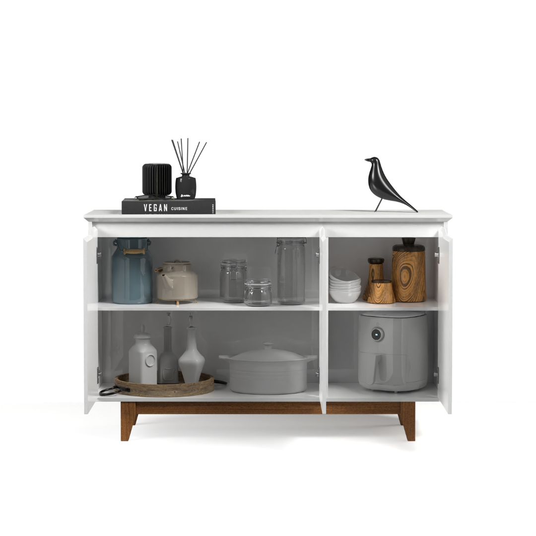 Buffet 3 Portas Flow Branco - VM INNOVATE