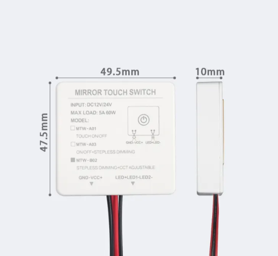 sensor touch para fita de led de 5v a 24v 5a estilo "B" liga desliga ...