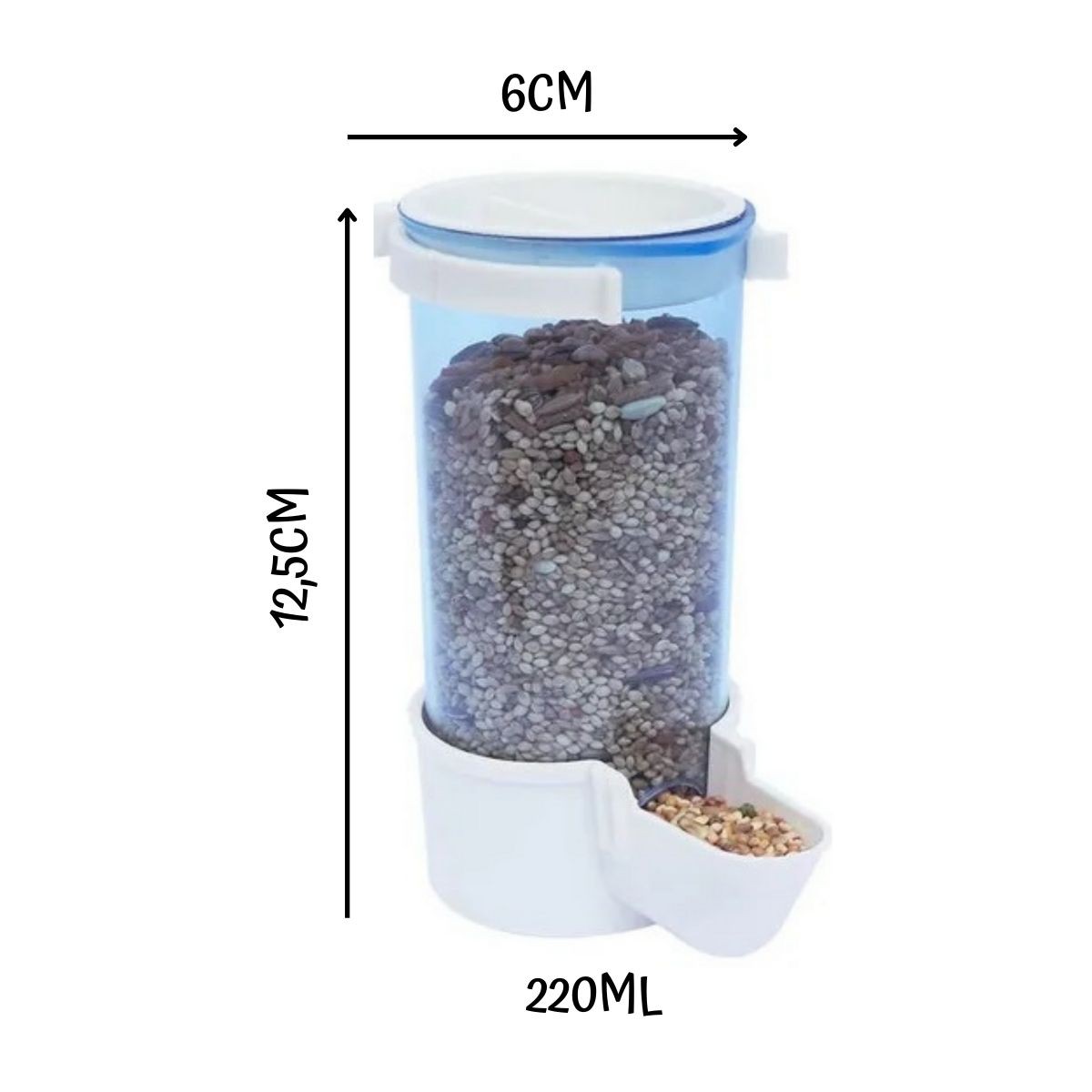 Comedouro Automático de Sementes Malha Larga Aves e Calopsitas - Canto ...