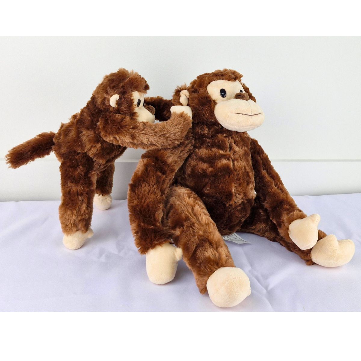 Macaco De Pelúcia Com Filhote Realista Grande - Fizzy - Nikity Toys ...