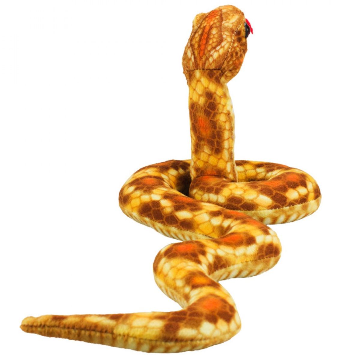 Cobra de Pelúcia Realista Coral 75cm Serpente Laranja Píton - Nikity ...