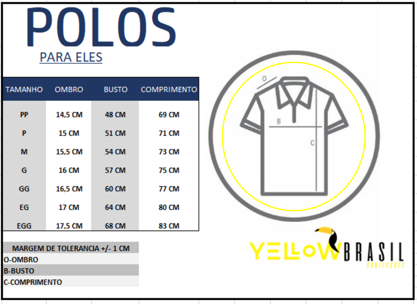 Kit 2 Polos Masculinas Manga Curta Listradas Yellow Brasil ...