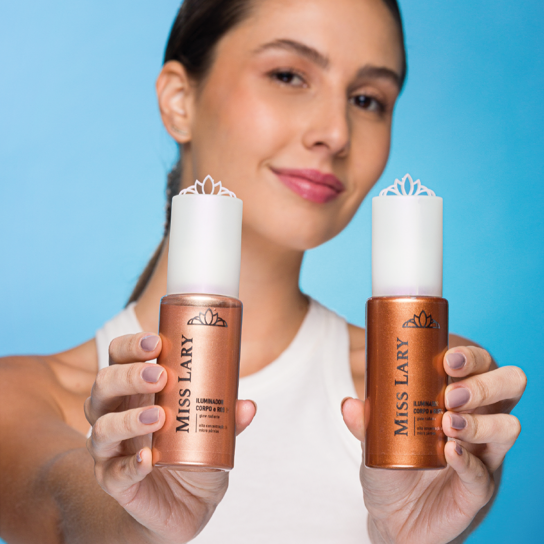 Spray Iluminador e Bronzeador - Miss Lary Cosméticos Veganos