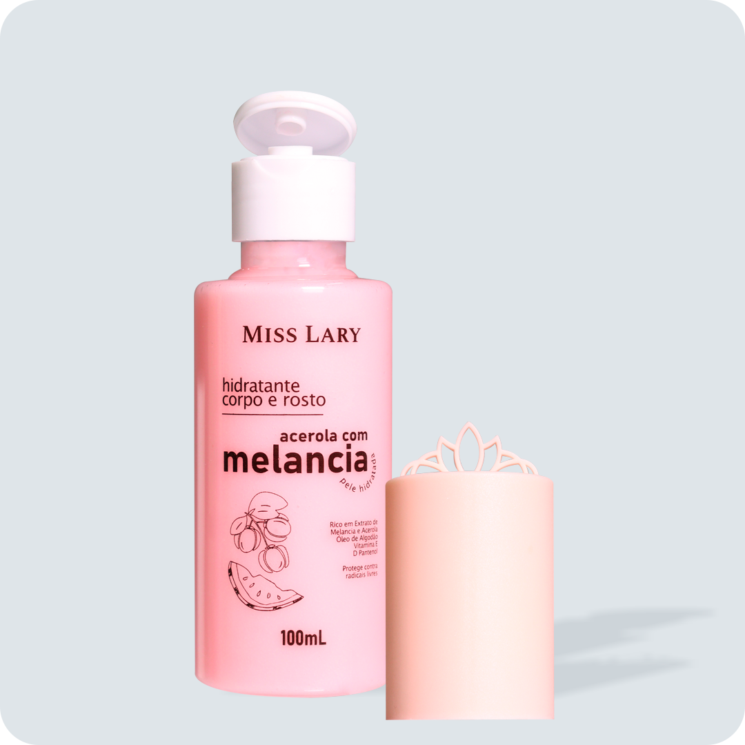 Hidratante Corpo e Rosto de Acerola com Melancia - Miss Lary Cosméticos Veganos
