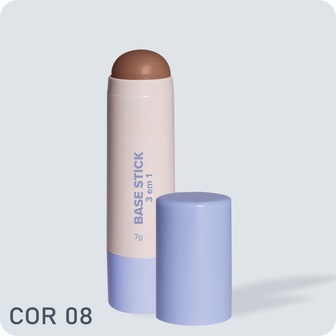 Base Stick 3 em 1 - Miss Lary Cosméticos Veganos